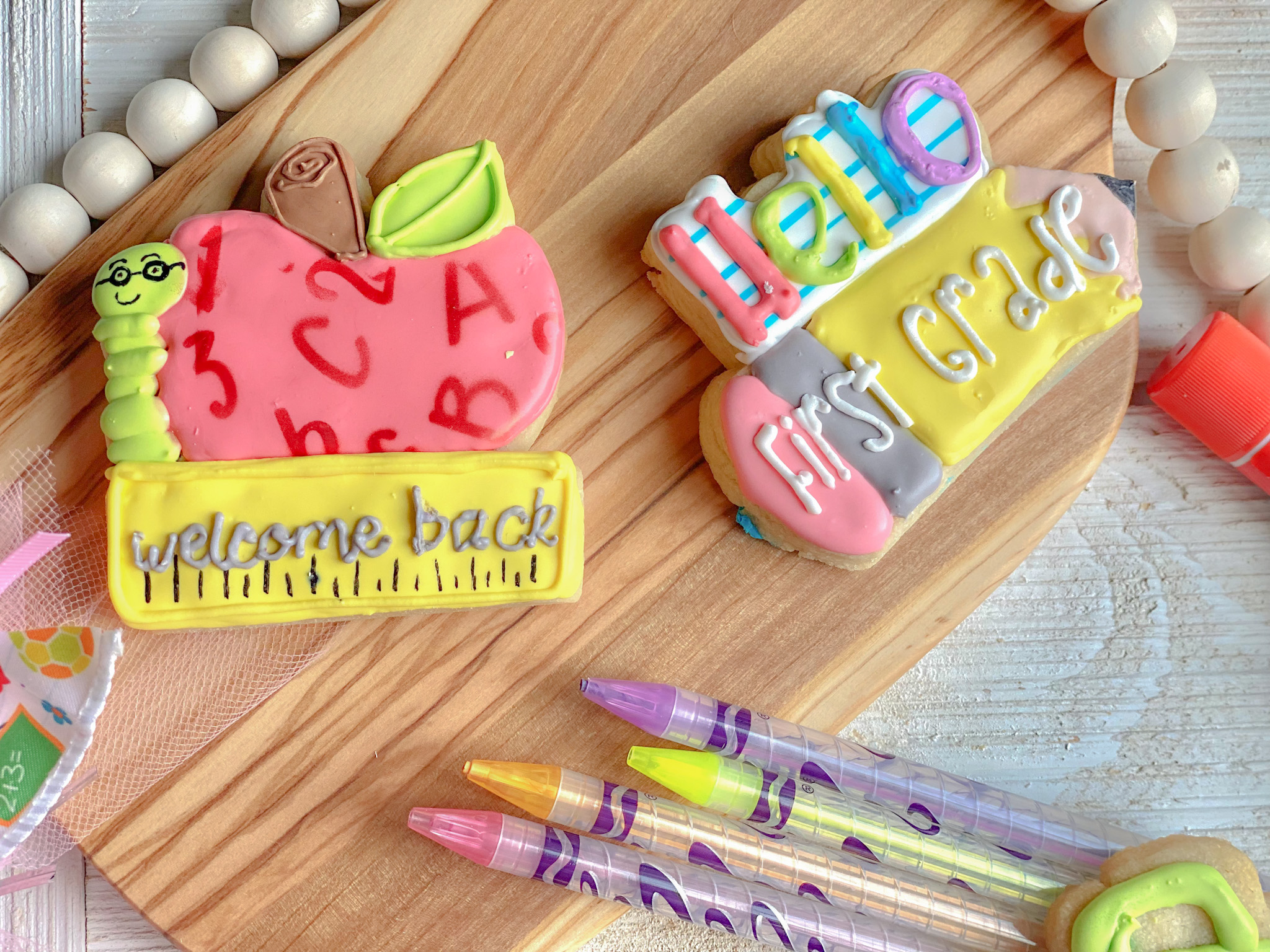Box of 2 Back To School Cookies – Just One Crafty Mama