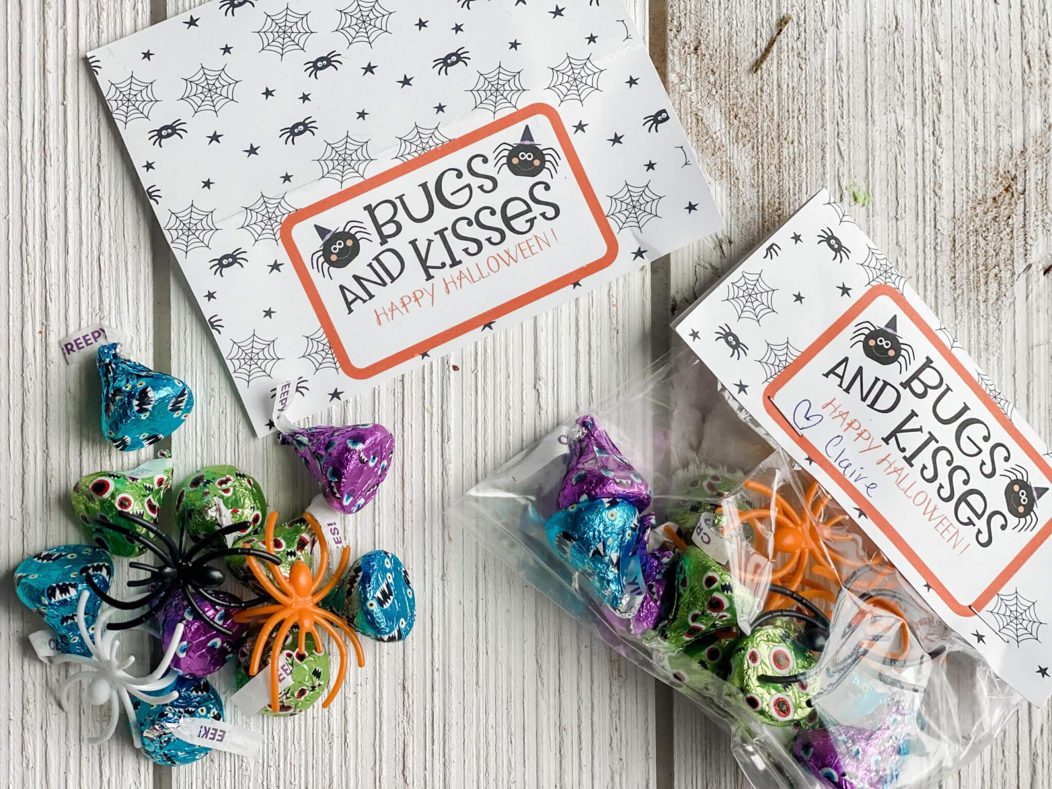 Halloween Favor Tag – “Bugs And Kisses” – Just One Crafty Mama